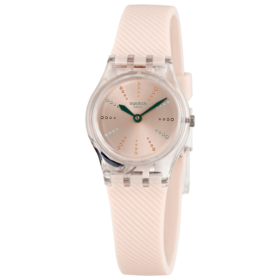 Swatch Quadretten Light Pink Sunray Dial Ladies Watch LK372 ...