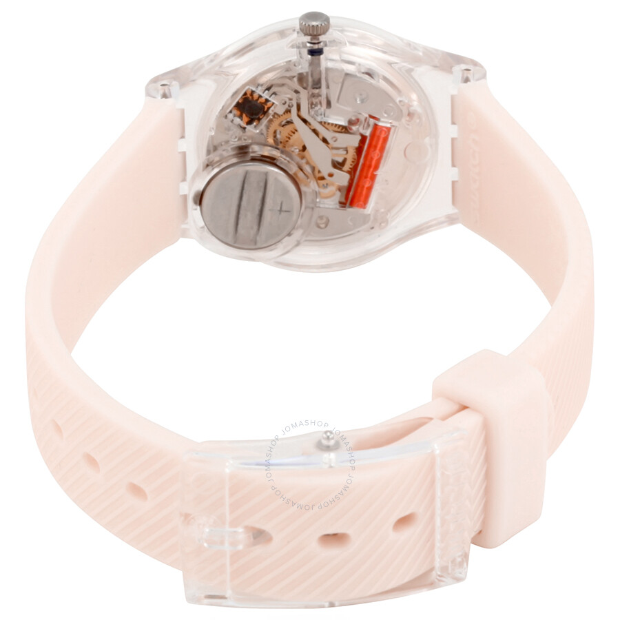 Swatch Quadretten Light Pink Sunray Dial Ladies Watch LK372 ...