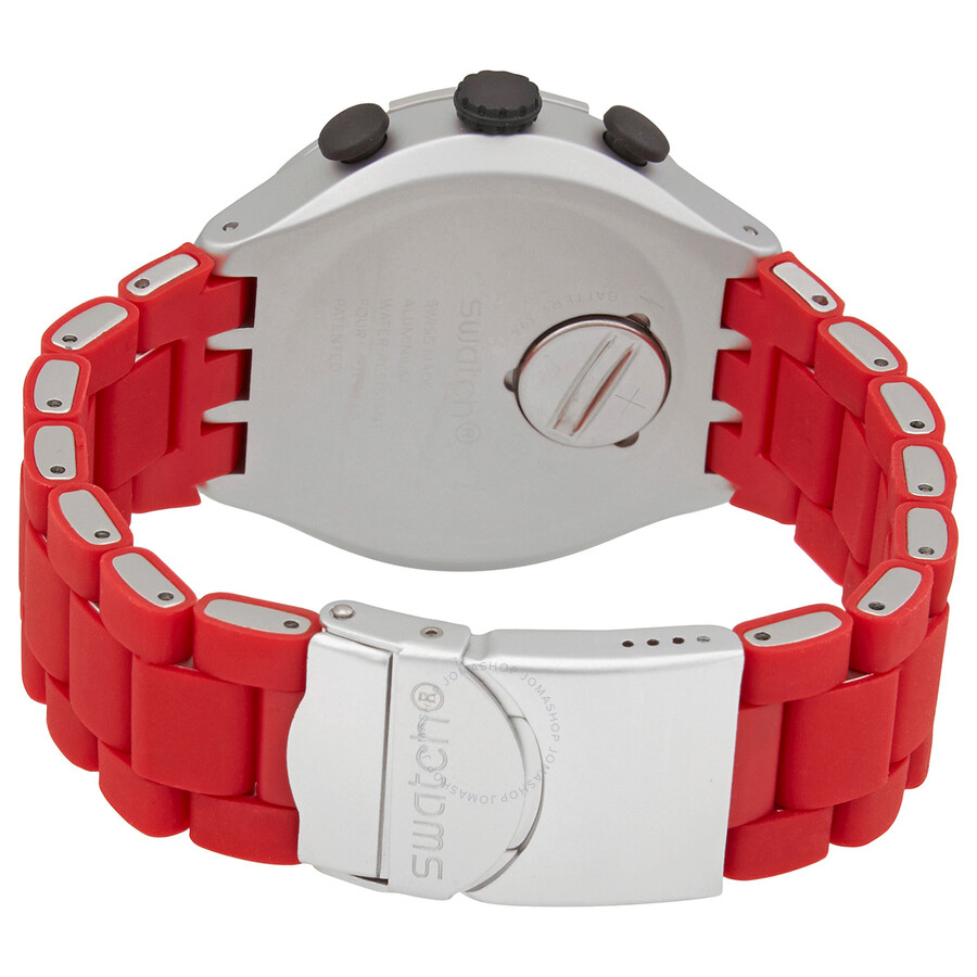 Swatch Red Attack Chronograph Quartz Black Dial Men's Watch YYS4018AG ...
