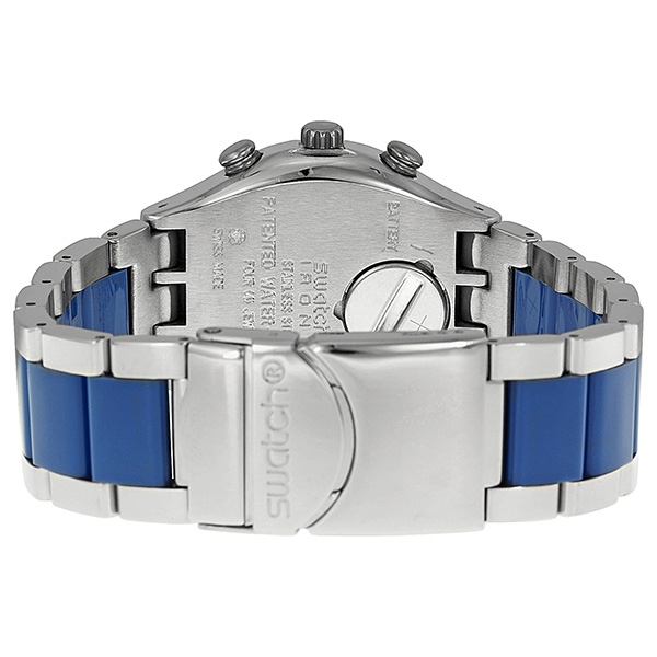 Swatch Secert Thought Blue Chronograph Blue Stainless Steel Men's Watch ...