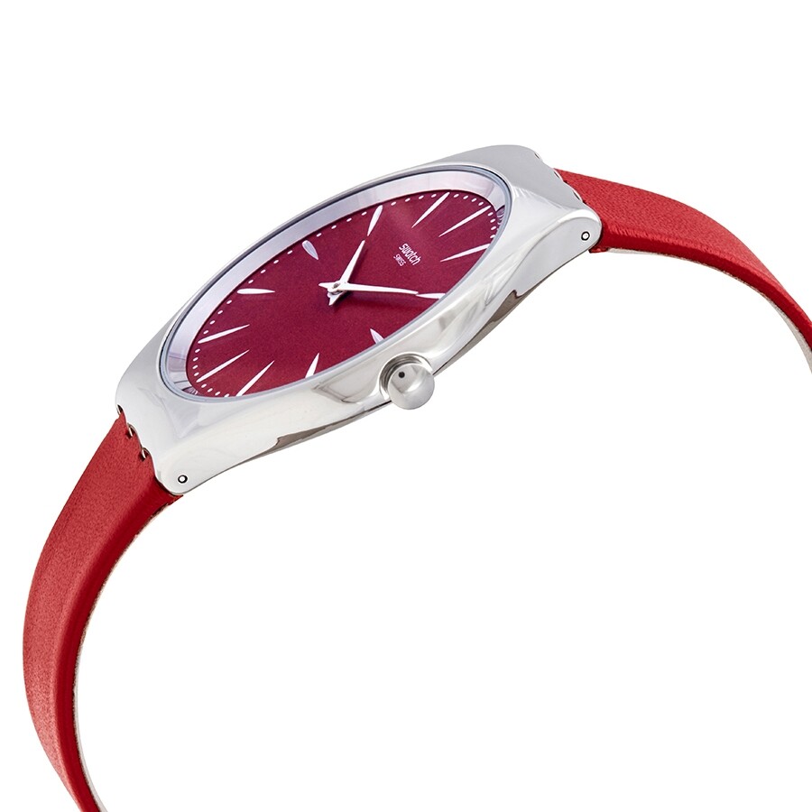 Swatch Skindream Quartz Red Dial Watch SYXS119 - Watches, Skin - Jomashop