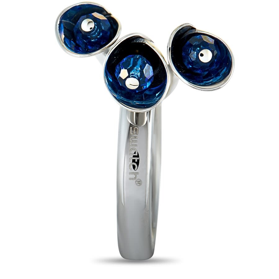 Swatch Sky Finery Stainless Steel and Blue Crystal Ring, Size 7 JRS039 ...