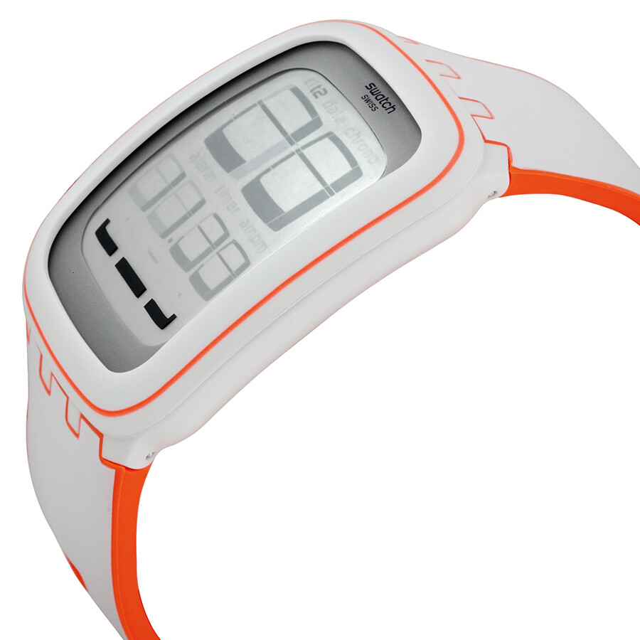Swatch Sun Touch White Digital White Silicone Unisex Watch SURW106 ...