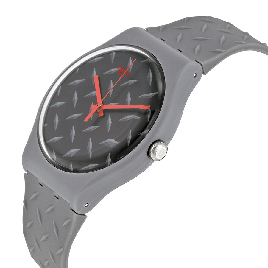 Swatch TEXT-URE Matte Black Dial Quartz Men's Watch SUOM102 ...