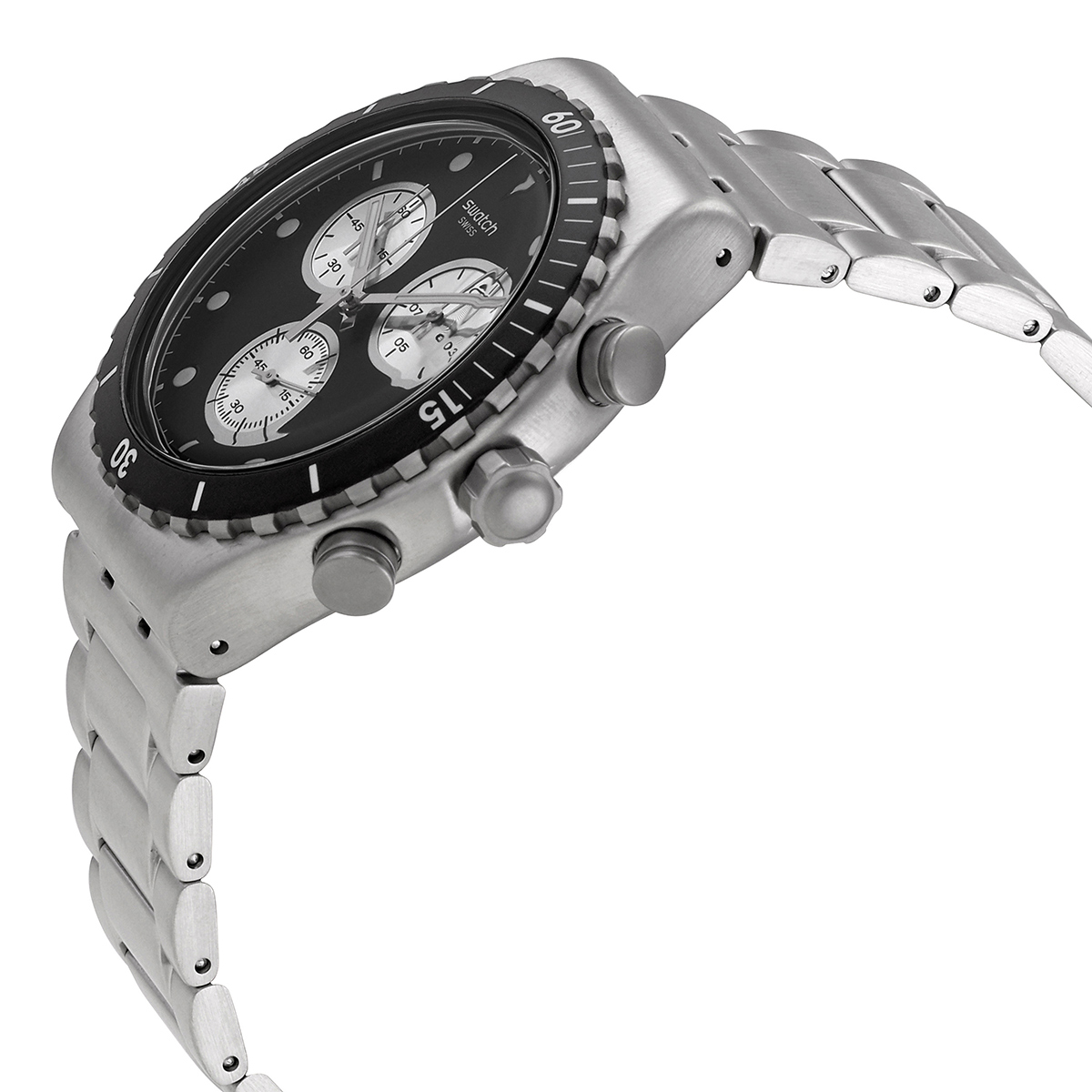 Swatch The June Collection Dark Irony Chronograph Quartz Black Dial ...