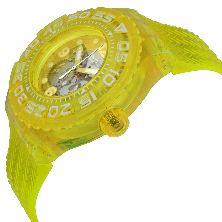 Swatch Yellow Lemon Profond Transparent Dial Translucent Lemon Yellow ...