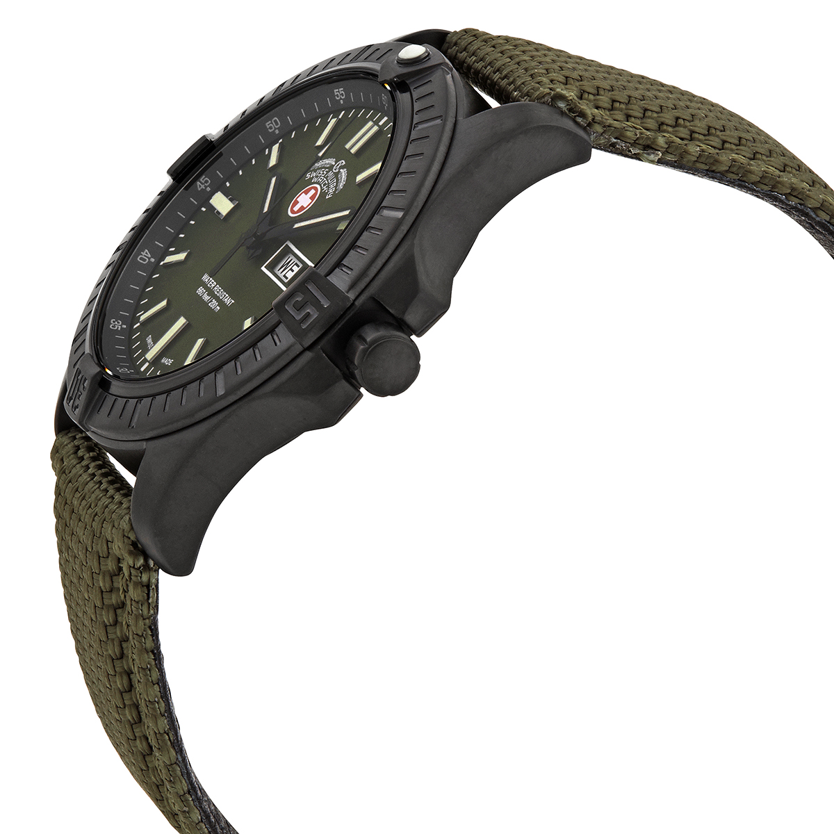 Swiss Military Desert Storm Quartz Olive Dial Men's Watch 3098 ...