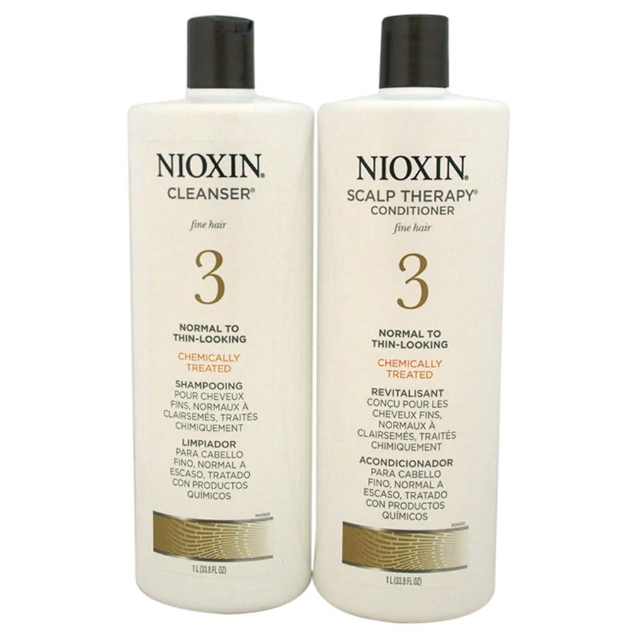 Nioxin System 3 Cleanser Scalp Therapy Conditioner Duo by Nioxin for ...