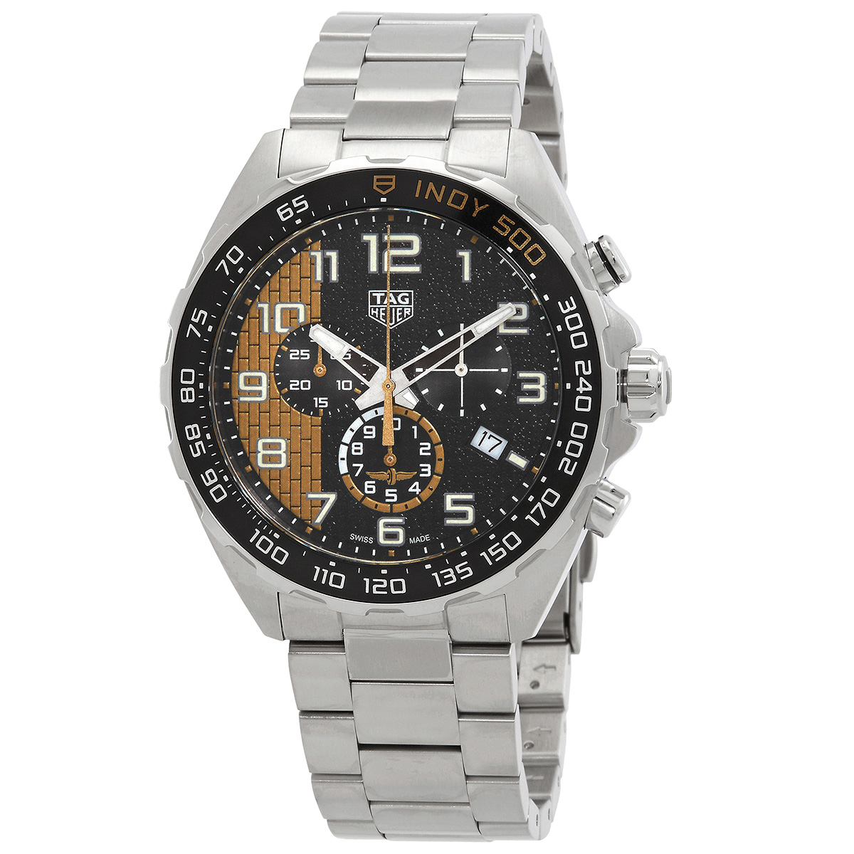 Tag Heuer Formula 1 Indy 500 Chronograph Quartz Black Dial Men's Watch ...