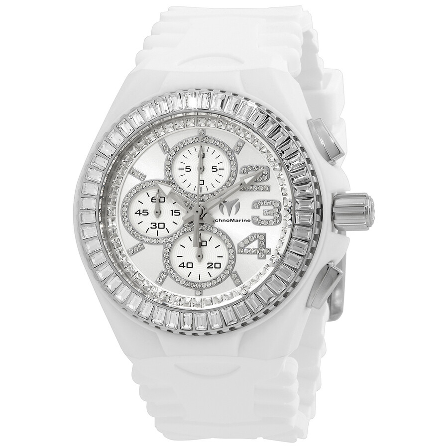 Technomarine Cruise Chronograph Quartz Crystal Silver Dial Men's Watch ...