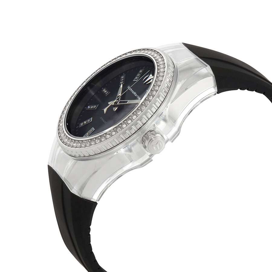 Technomarine Cruise Monogram Quartz Black Mother of Pearl Dial Ladies ...