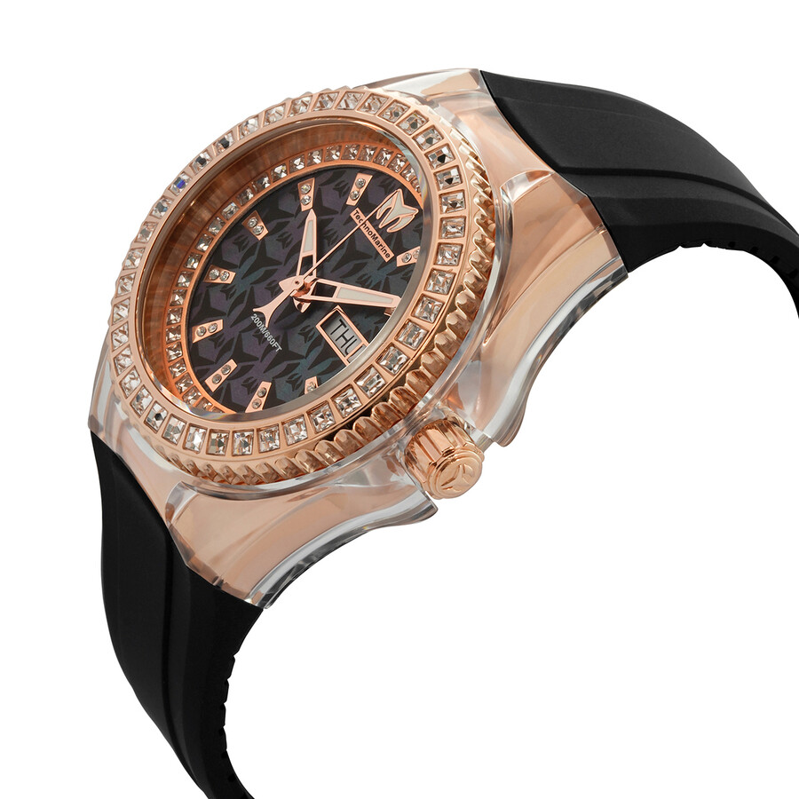 Technomarine Cruise Quartz Crystal Black Dial Ladies Watch TM-121176 ...