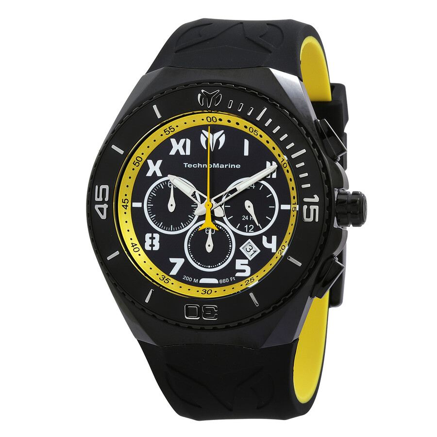 Technomarine Manta Chronograph Quartz Black Dial Men's Watch TM-221045 886678477173 - Watches ...
