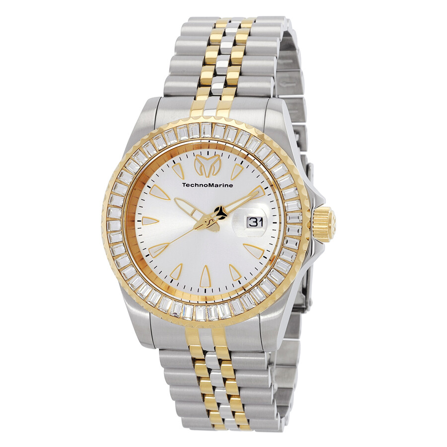 Technomarine Manta Quartz Date Silver Dial Men's Watch TM-222063 ...
