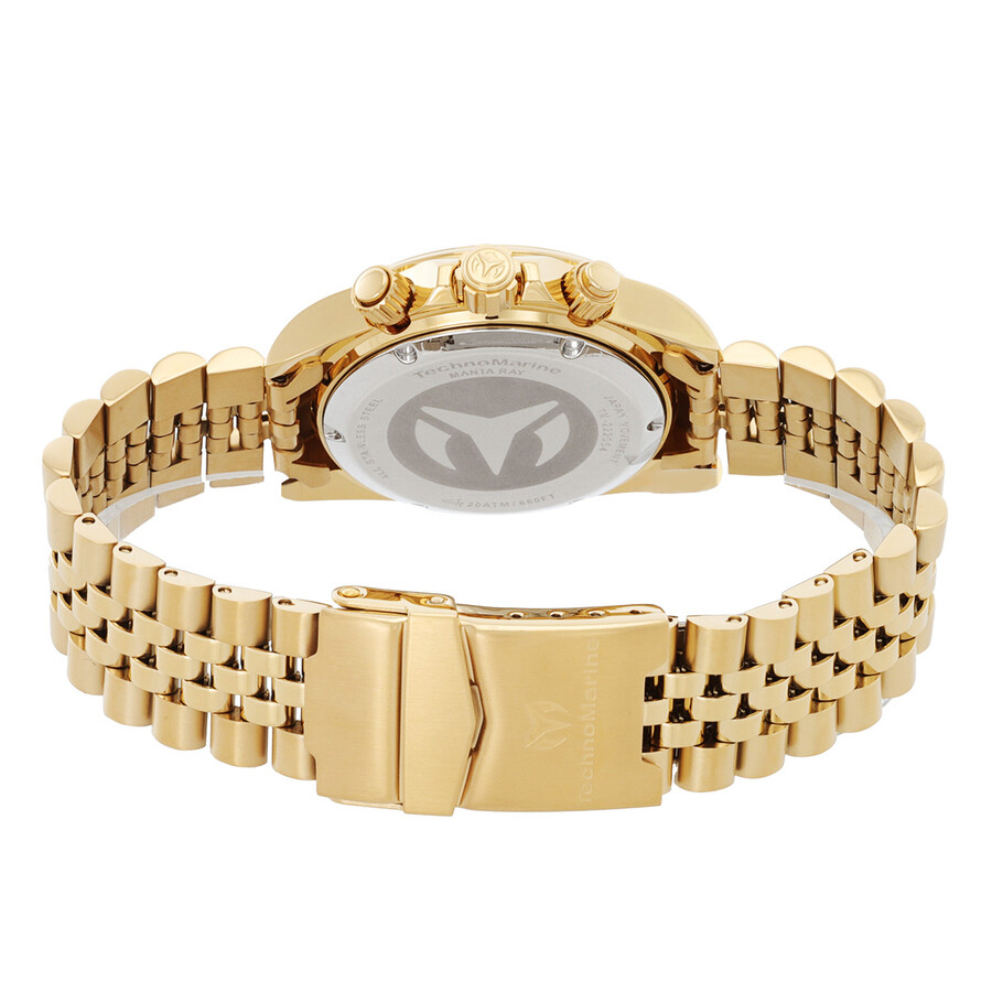 Technomarine Manta Ray Chronograph GMT Quartz Crystal Black Mother of ...