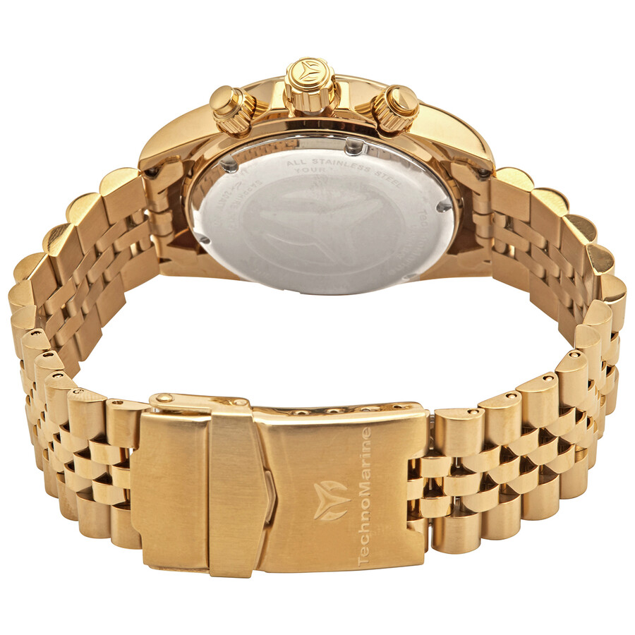 Technomarine Manta Ray Chronograph Quartz Gold Dial Ladies Watch TM ...