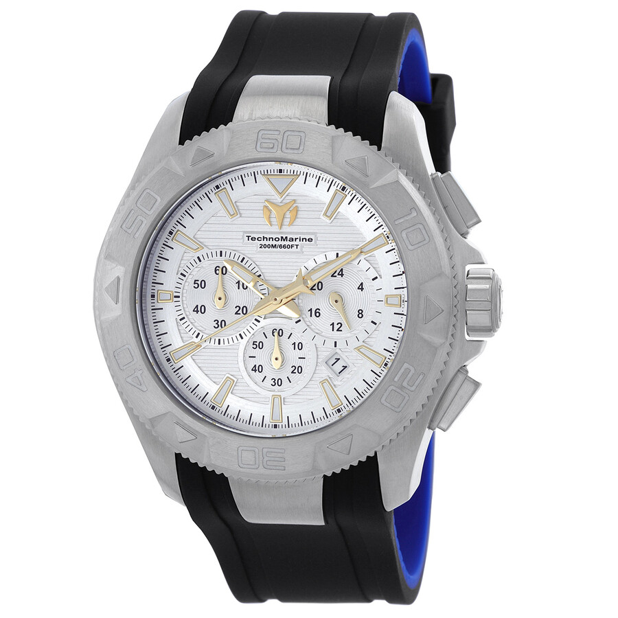 Technomarine UF6 Chronograph GMT Date Quartz Silver Dial Men's Watch TM ...
