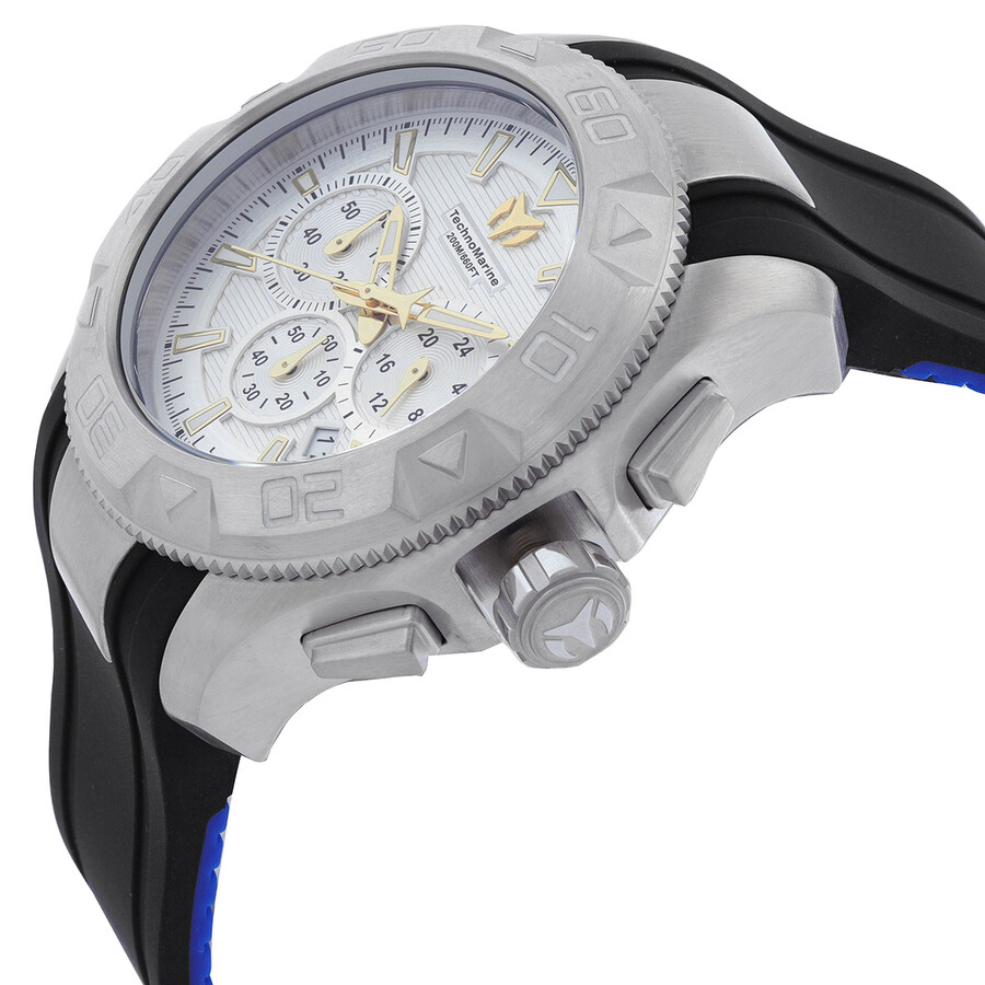 Technomarine UF6 Chronograph GMT Date Quartz Silver Dial Men's Watch TM ...