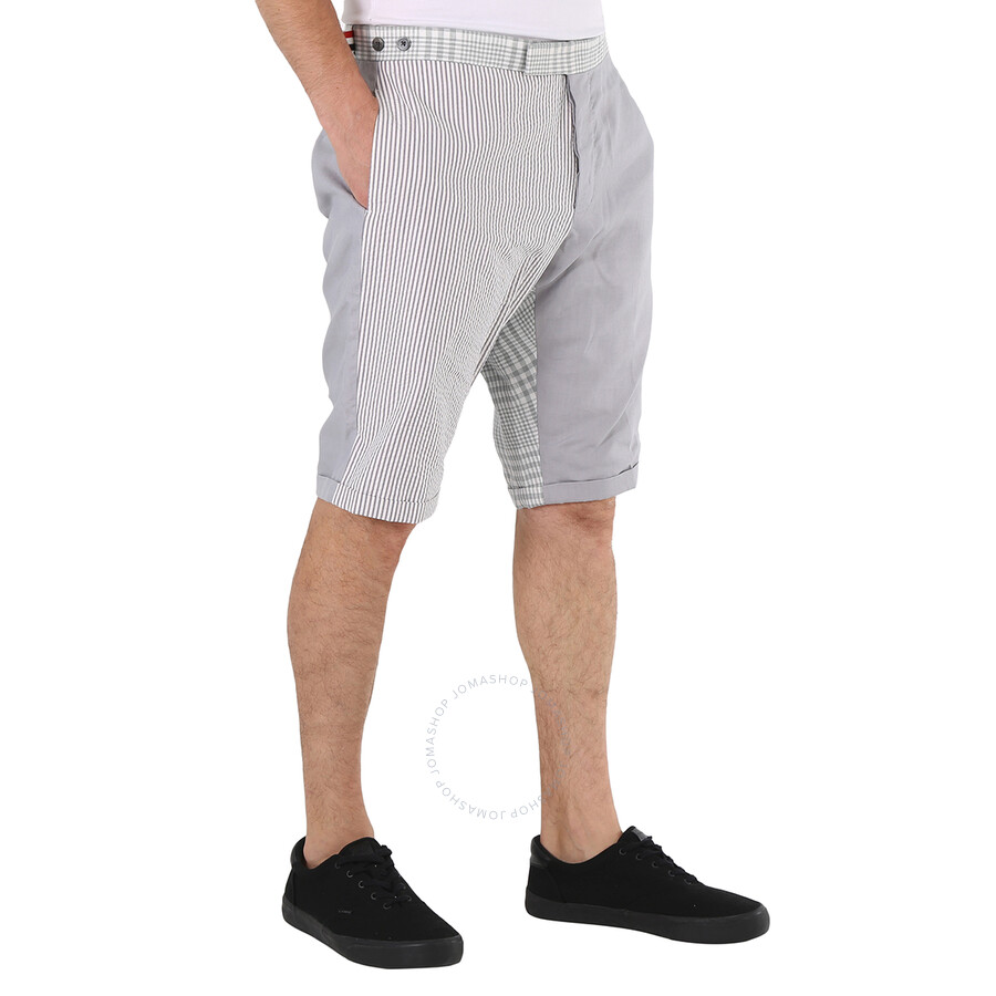 Thom Browne Light Grey Crispy Linen Low Rise Skinny Shorts, Brand Size ...