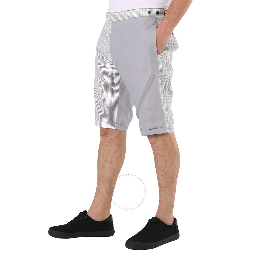 Thom Browne Light Grey Crispy Linen Low Rise Skinny Shorts, Brand Size ...