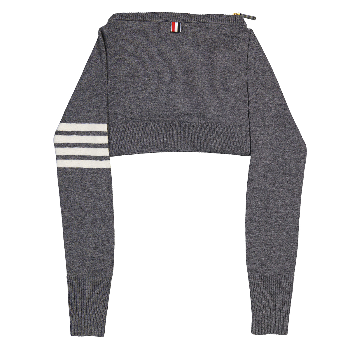 Thom Browne Med Grey Jersey Stitch Merino Sweater Shell Bag UAG076A ...