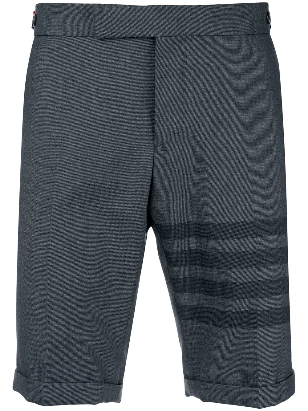 Thom Browne Men's Med Grey Twill School Uniform 4-Bar Low Rise Shorts ...