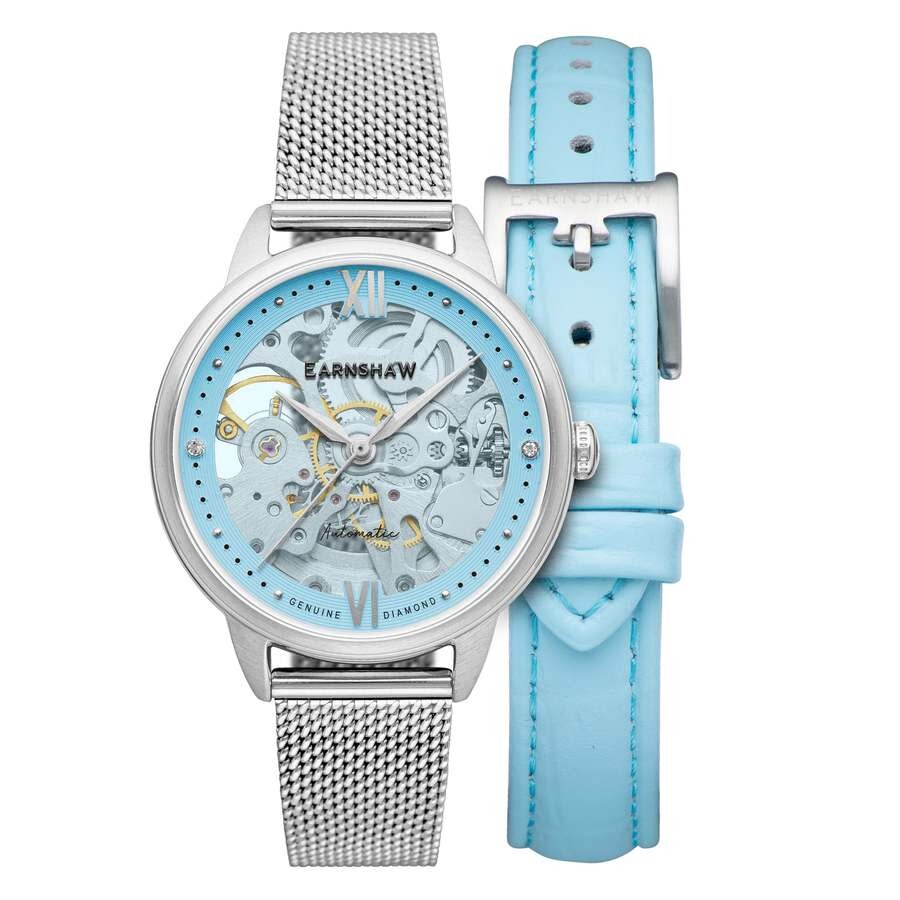 Thomas Earnshaw Anning Automatic Blue Dial Ladies Watch ES-8154-01 ...