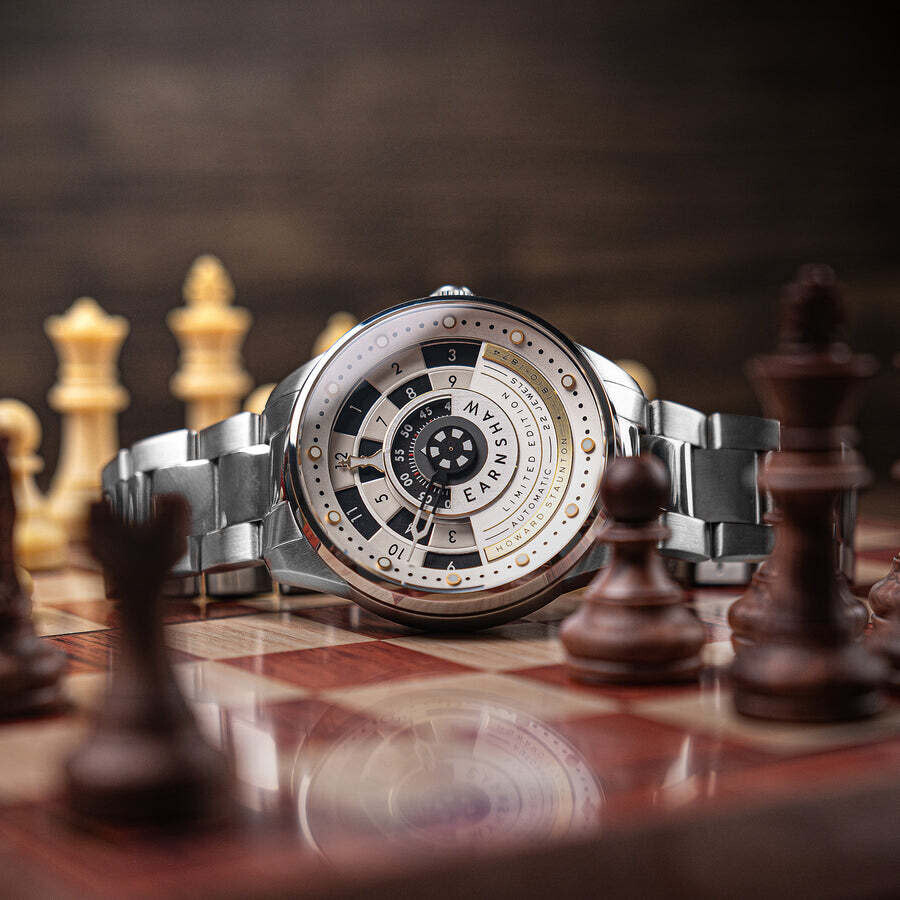 Thomas Earnshaw Chess Set Automatic Champagne Dial Men's Watch ES-8282 ...