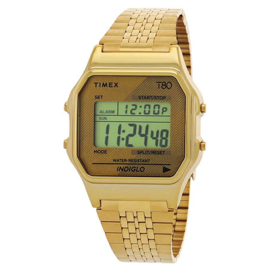 Timex 80 Alarm Quartz Digital Stainless Steel Bracelet Unisex Watch ...