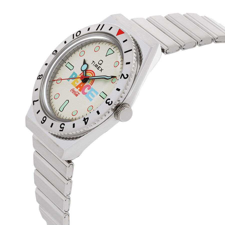 Timex Coca-Cola Unity Quartz Cream Dial Men's Watch TW2V25800OF ...