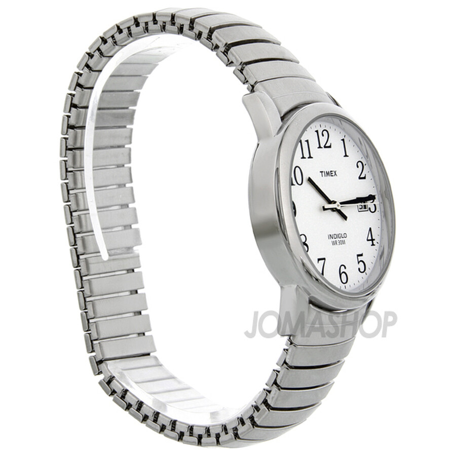 Timex Easy Reader White Dial Expansion Band Men's Watch T2H451 ...