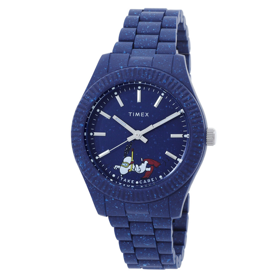 Timex Legacy Ocean X Peanuts Quartz Blue Dial Men's Watch TW2V53300 ...