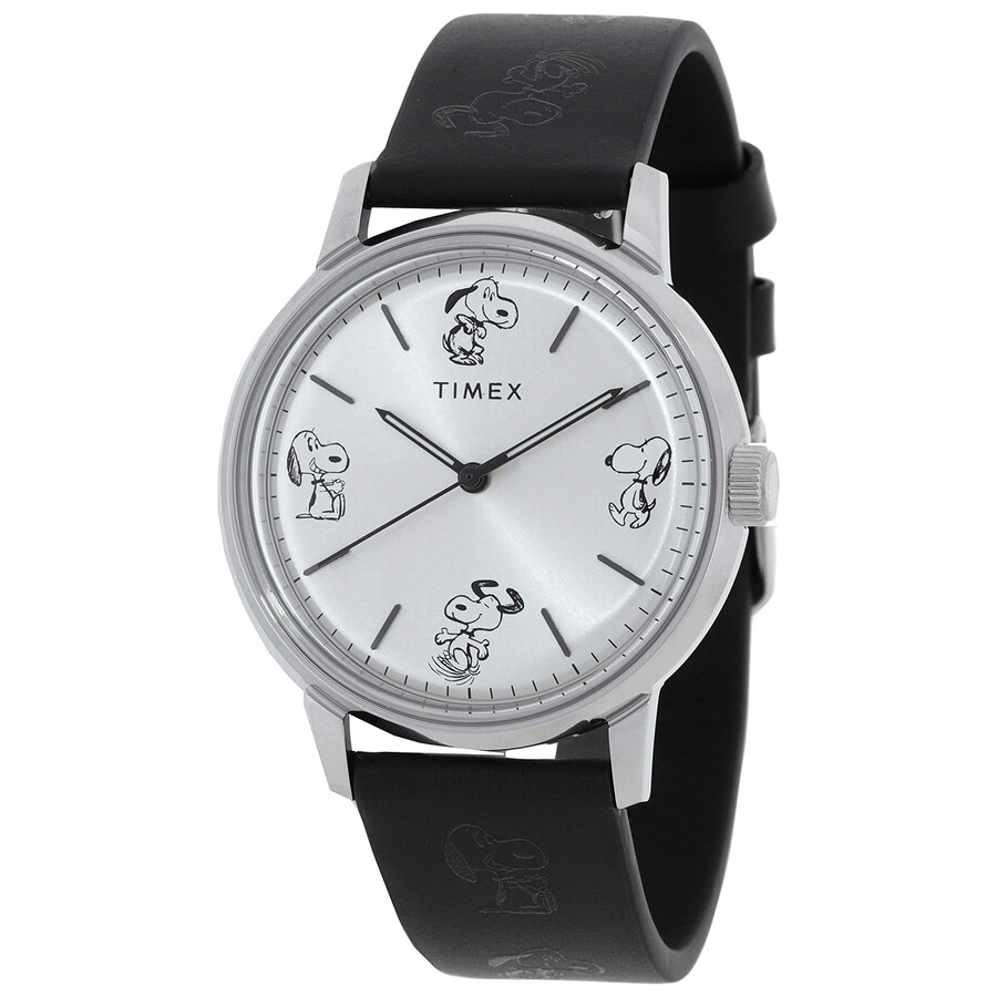 Timex Marlin X Peanuts Sketch Automatic Silver Dial Men's Watch ...