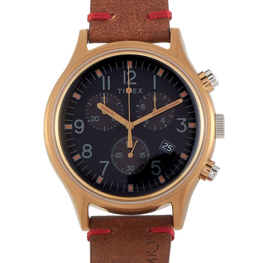 Timex MK1 Chronograph Quartz Black Dial Men's Watch TW2R96300 ...