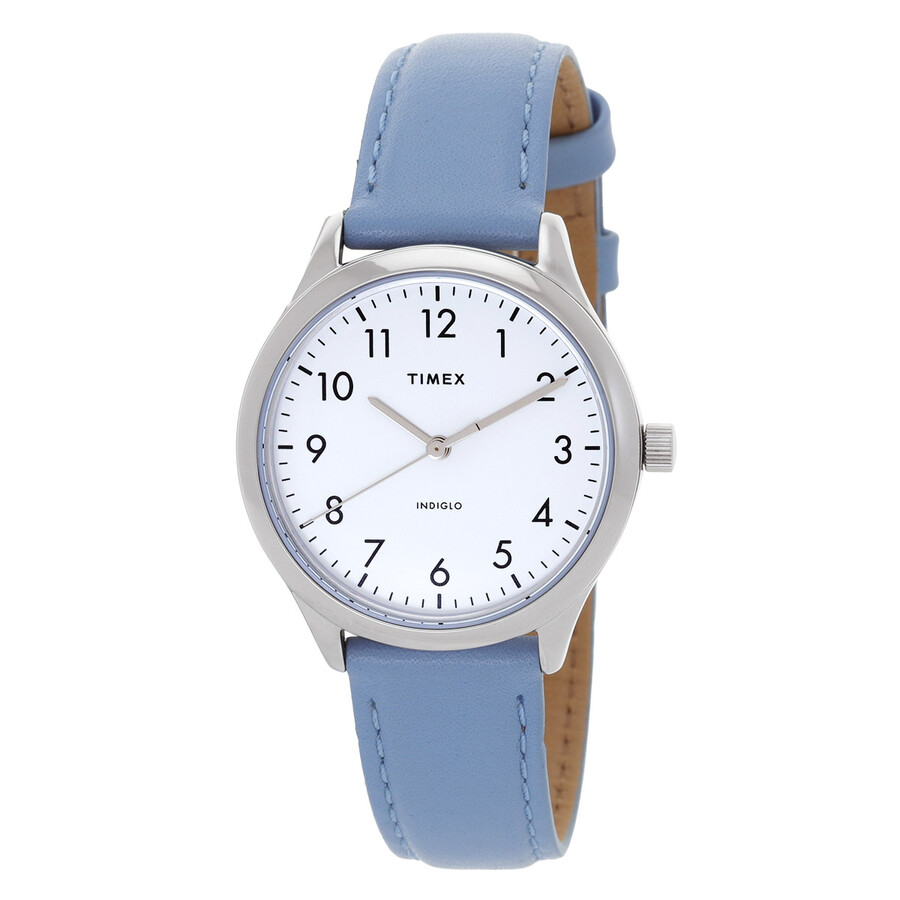 Timex Modern Easy Reader Quartz White Dial Ladies Watch TW2V25300 ...