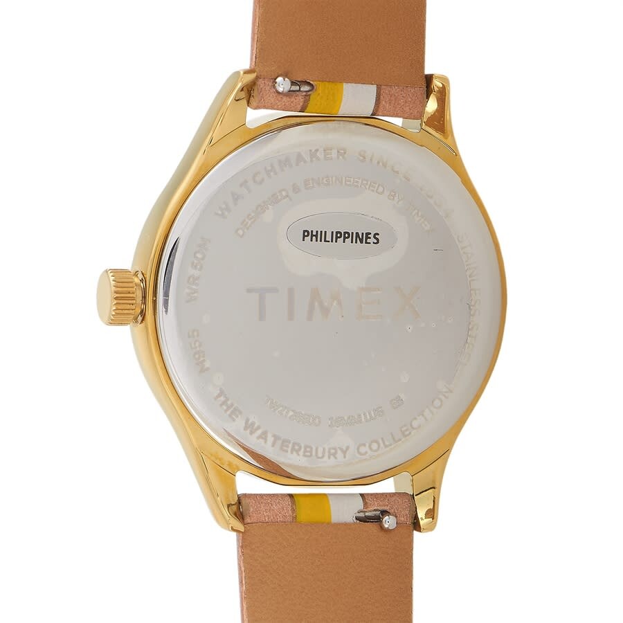 Timex Waterbury Traditional Quartz Yellow Dial Ladies Watch TW2T26600 ...