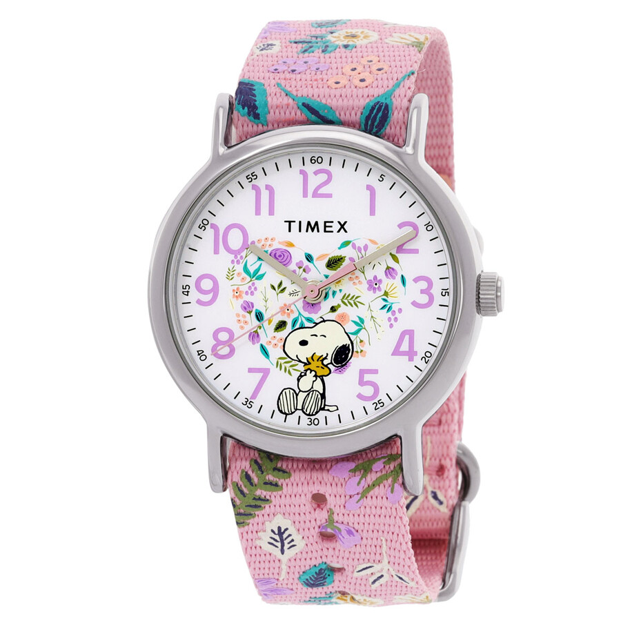 Timex Weekender X Peanuts Quartz White Dial Ladies Watch TW2V77800 ...