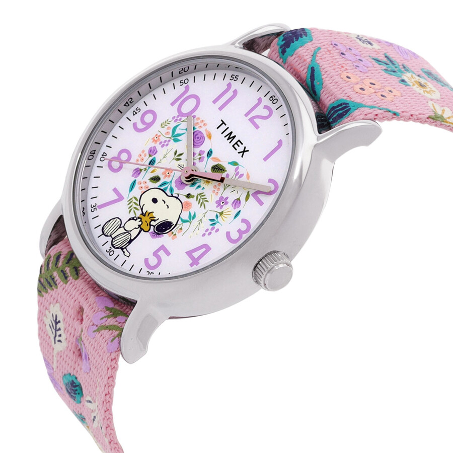 Timex Weekender X Peanuts Quartz White Dial Ladies Watch TW2V77800 ...