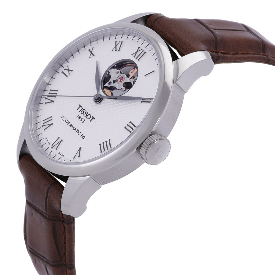 Tissot Le Locle Powermatic 80 Open Heart Silver Dial Men's Watch T0064071603301 T006.407.16.033 ...
