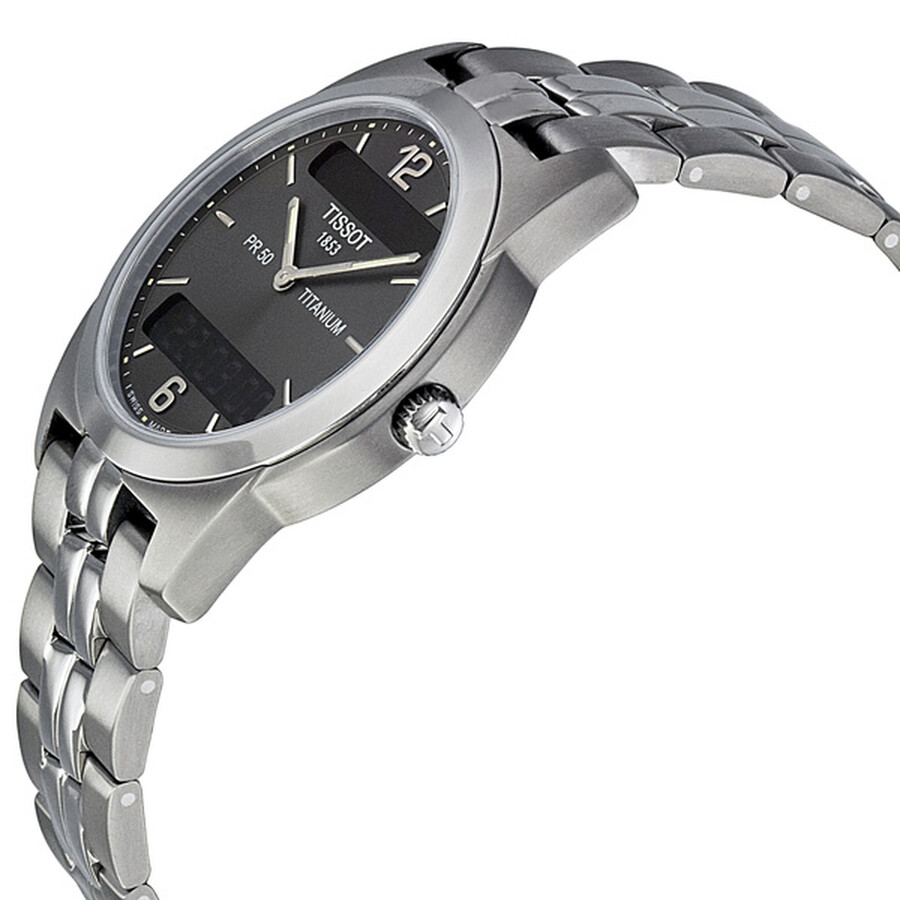 Tissot PR 50 Titanium Analog/Digital Grey Men's Watch T34.7.487.62 ...