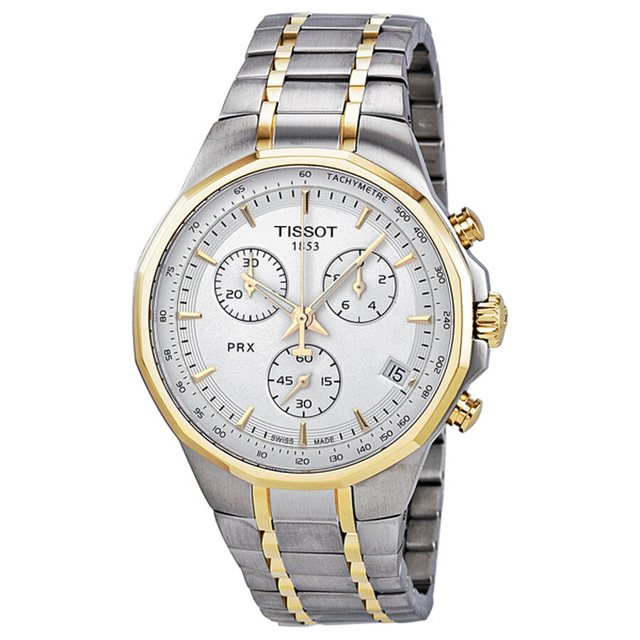 Tissot PRX Classic Chronograph Two-tone Men's Watch T0774172203100 T077 ...
