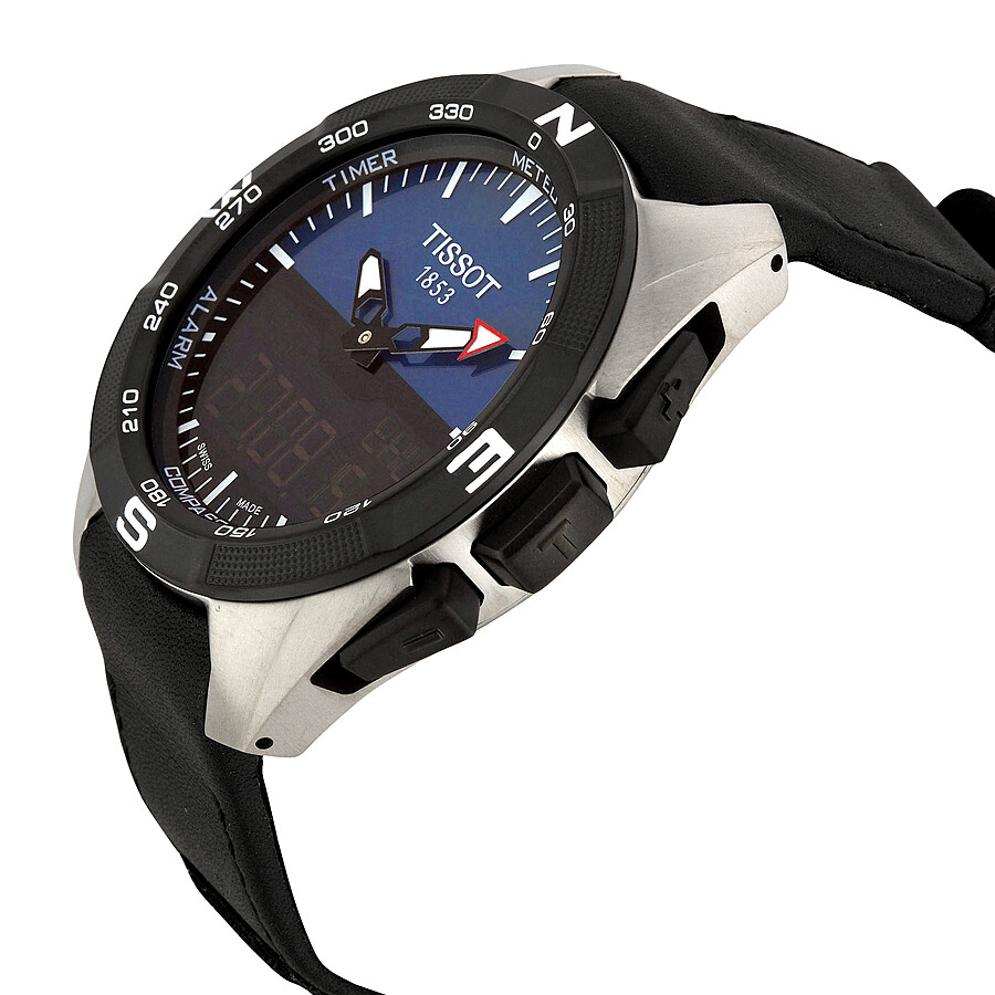 Tissot T-Touch Expert Solar Perpetual Alarm World Time Chronograph Quartz Analog-Digital Black ...