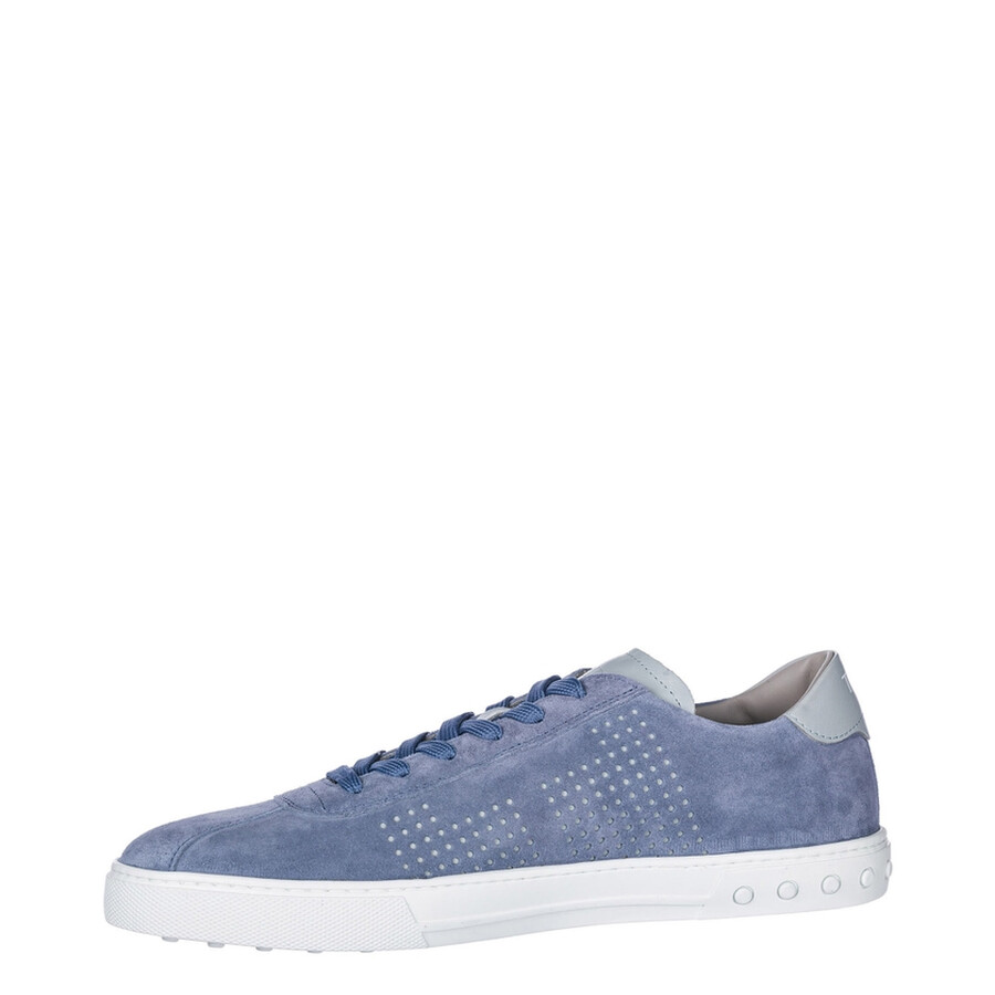 Tod's Men's Stone Washed Suede Perforated Low-Top Sneakers, Brand Size ...