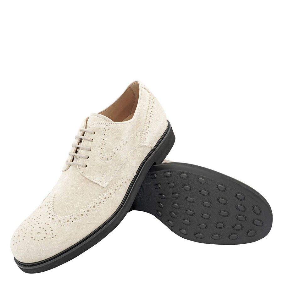 Tod's Men's Wing-Tip Perforations Leather Lace-Up Derby Shoes, Brand ...