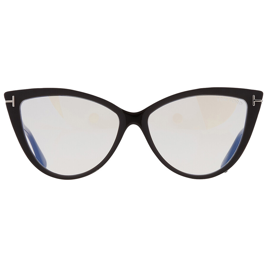 Tom Ford Blue Light Block Cat Eye Ladies Eyeglasses FT5843-B 005 56 ...