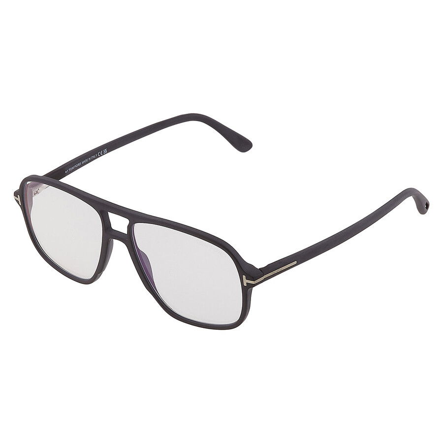 Tom Ford Blue Light Block Navigator Men's Eyeglasses FT5737-B 002 56 ...