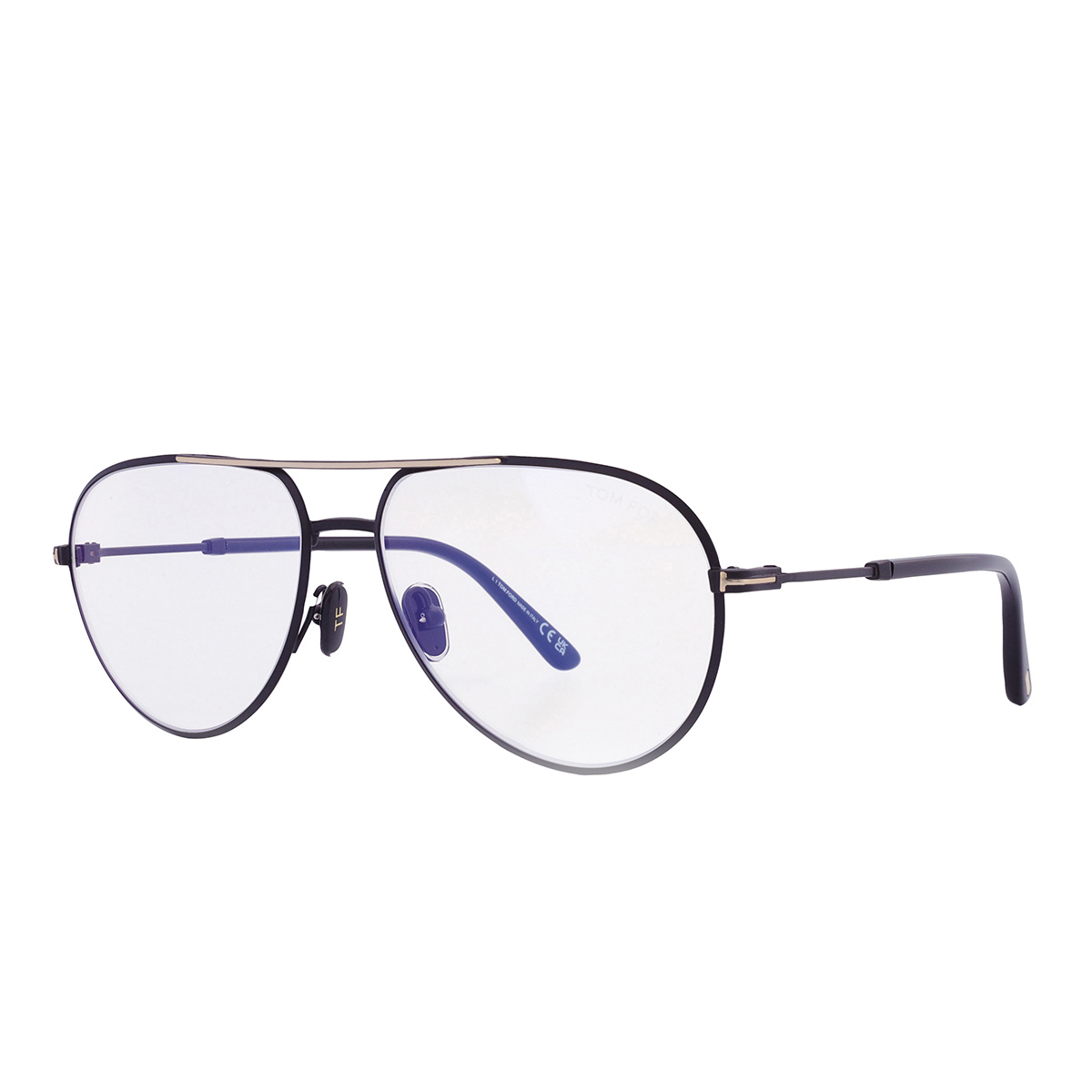 Tom Ford Blue Light Block Pilot Men's Eyeglasses FT5829-B 001 57 ...