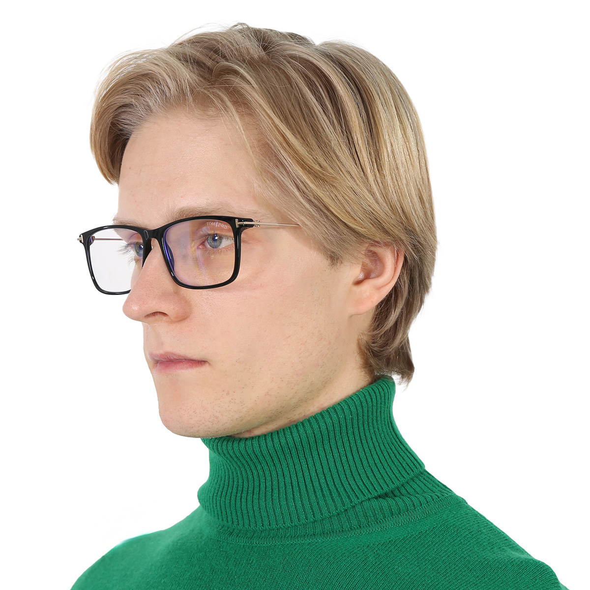 Tom Ford Blue Light Block Rectangular Men's Eyeglasses FT5758-B 001 56 ...