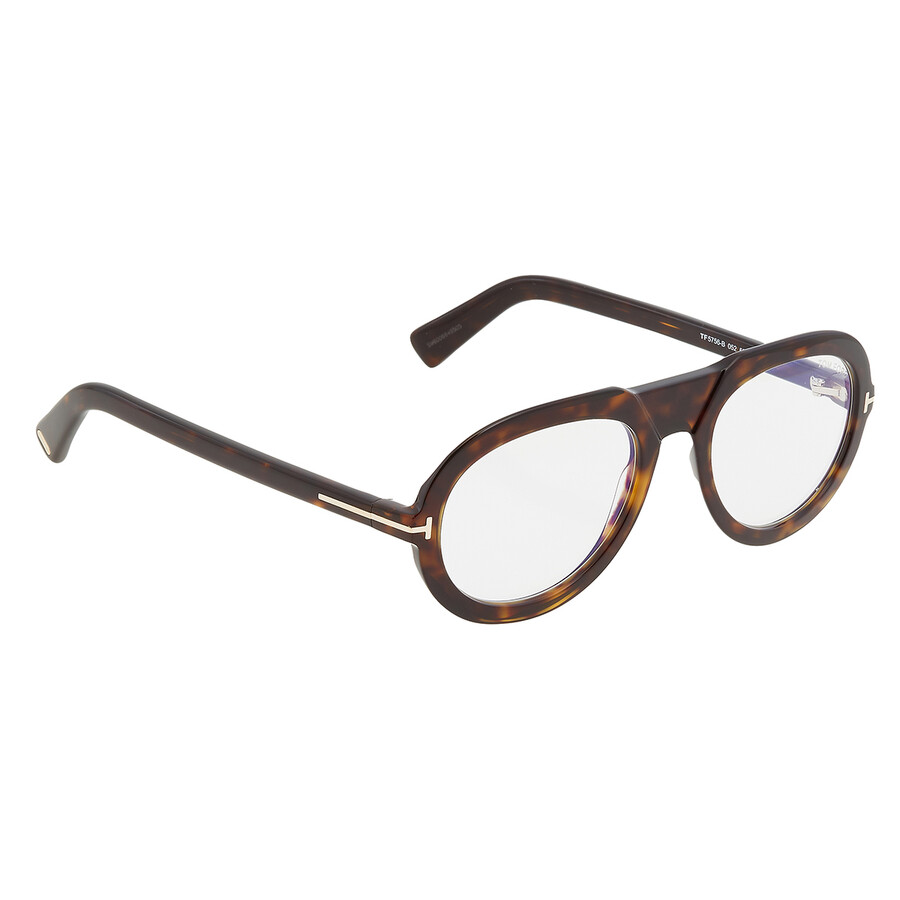 Tom Ford Blue Light Block Round Men's Eyeglasses FT5756-B 052 53 ...