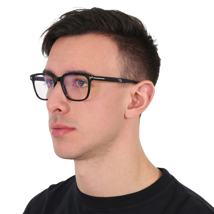 Tom Ford Blue Light Block Square Men's Eyeglasses FT5818-B 001 53 ...